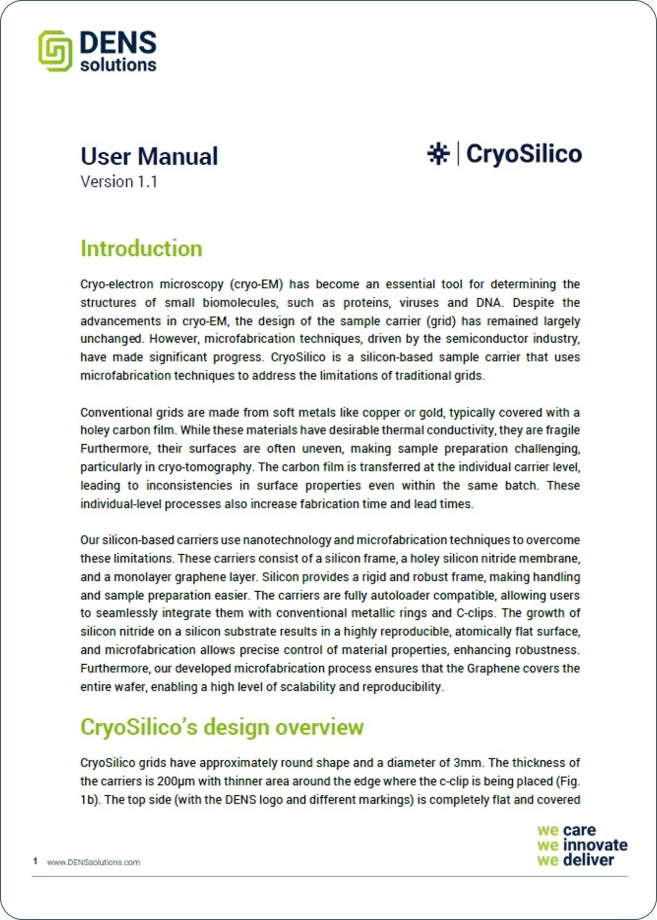 CryoSilico - Manual download - DENSsolutions